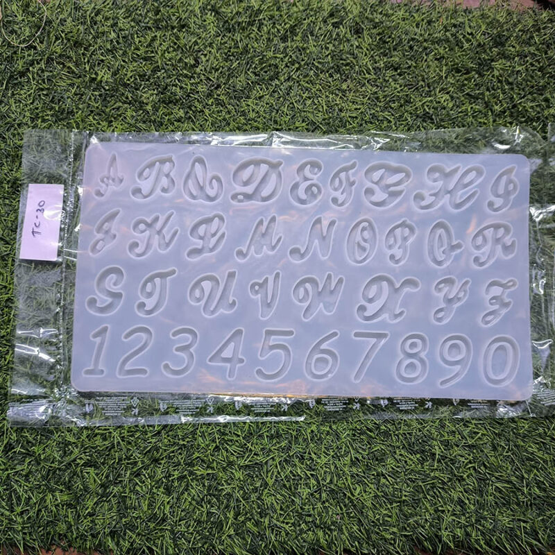 ABCD Alphabet Cursive Mould Silicon Mould for Resin Art